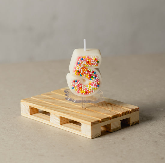 Colorful Sprinkle Candy Embedded Birthday Number Candle – Southlake gifts