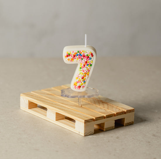 Colorful Sprinkle Candy Embedded Birthday Number Candle – Southlake gifts