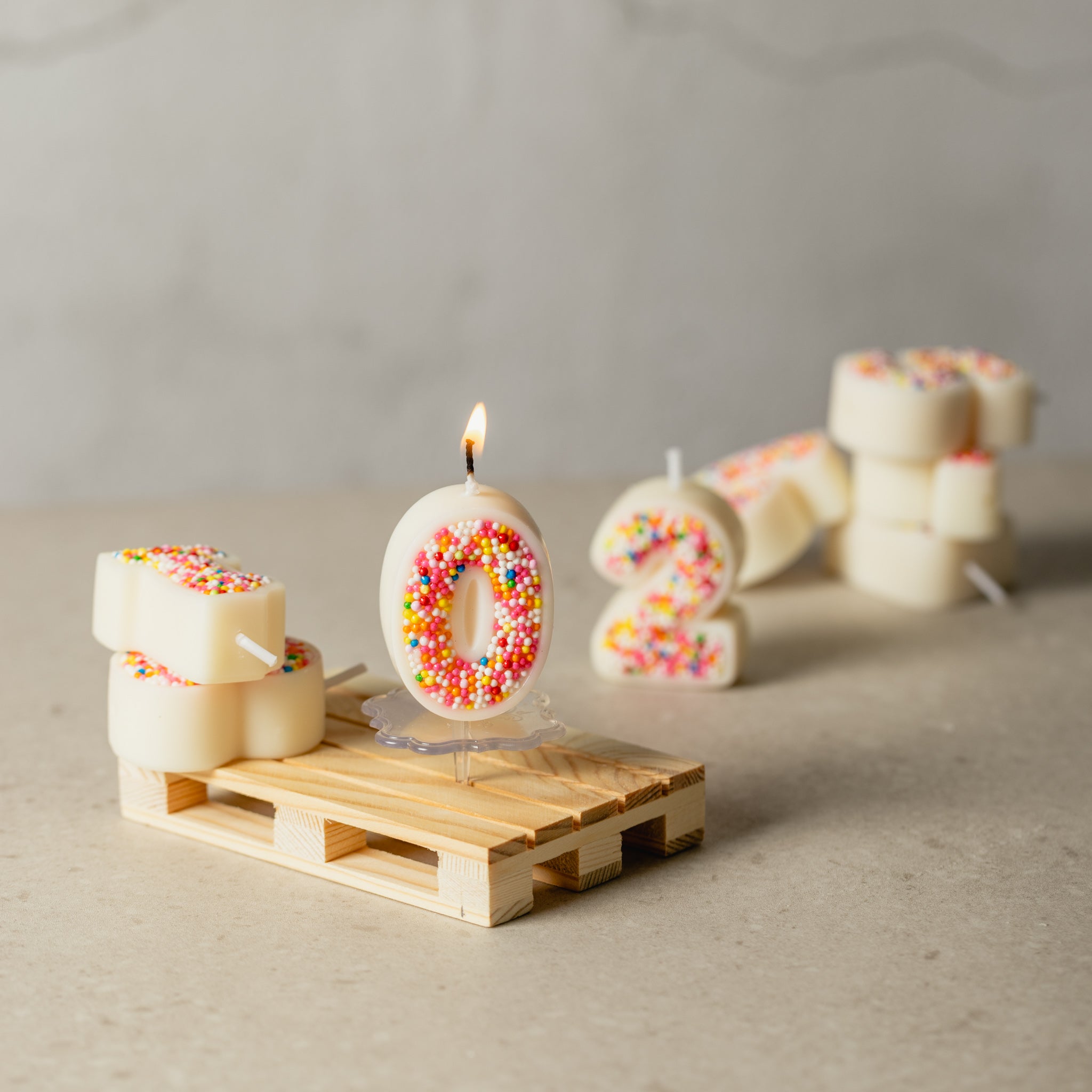 Colorful Sprinkle Candy Embedded Birthday Number Candle – Southlake gifts