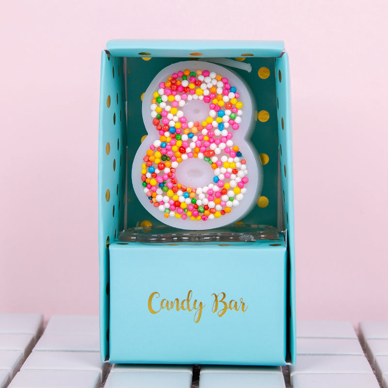 Colorful Sprinkle Candy Embedded Birthday Number Candle – Southlake gifts